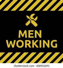 Image result for Men Working Sign Paper