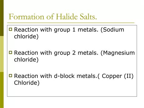Image result for Halide Ion Examples