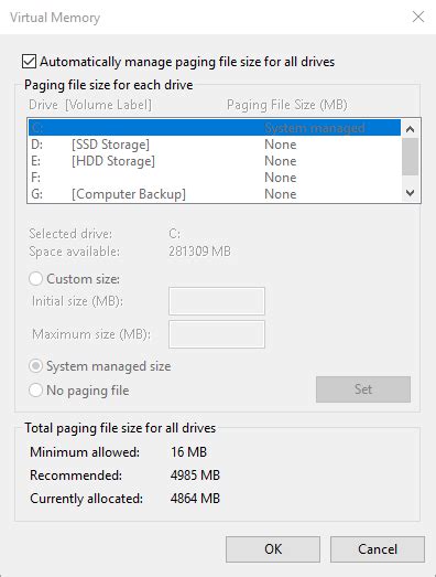 Image result for Virtual Page File
