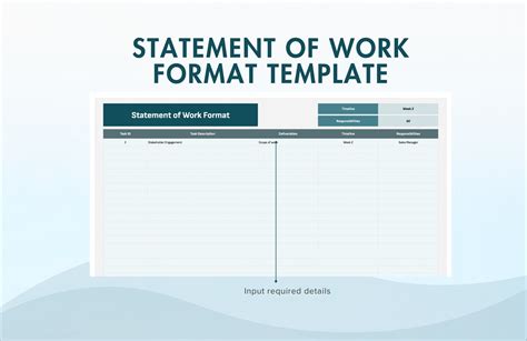 Image result for Statement of Work Format Example