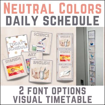 Image result for Neutral Visual Timetable