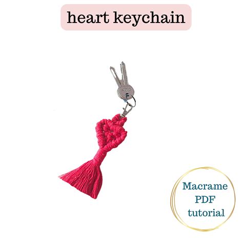 Image result for Heart Macrame Keychain Tutorial