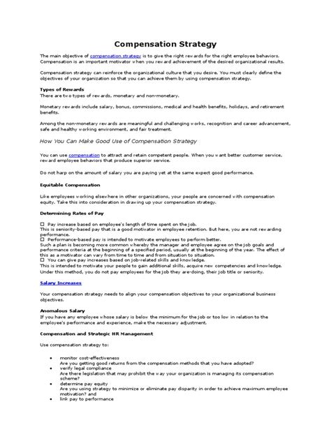 Image result for Compensation Strategy Decision Tree