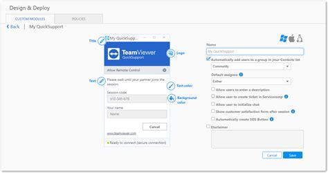 Image result for TeamViewer QuickSupport Module