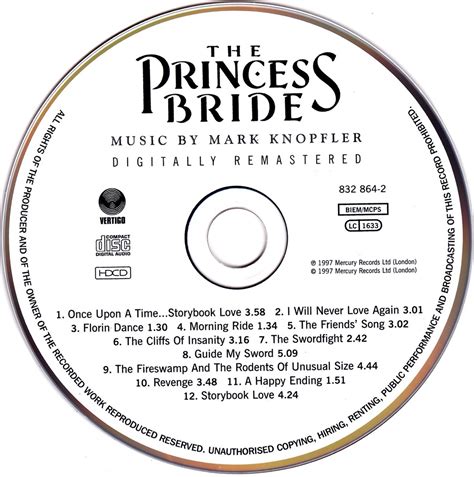 Image result for Princess Bride CD