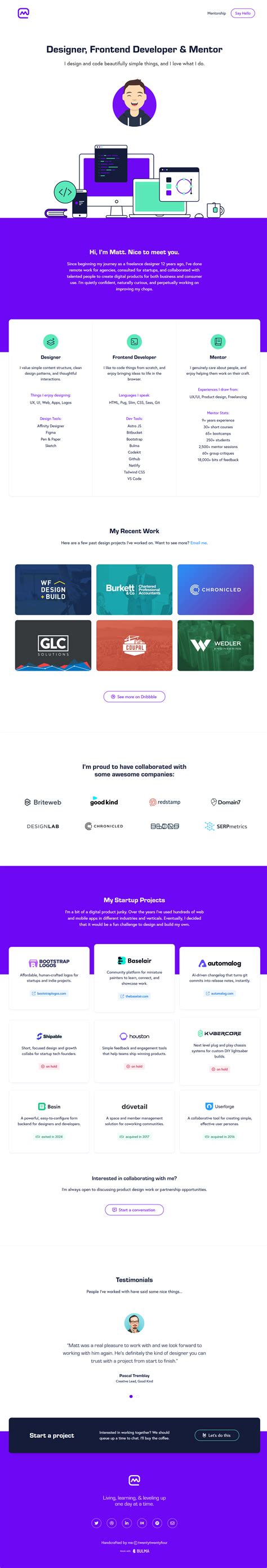 Image result for Example Web Portfolio