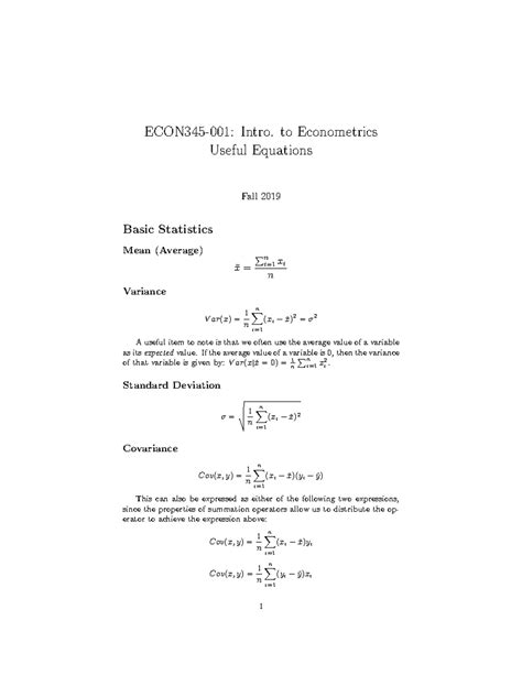 Image result for Statistical Equations