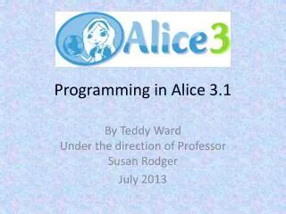 Image result for Alice Programming How to Use