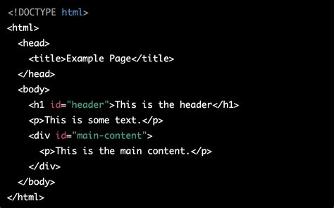 Image result for HTML ID Class Examples