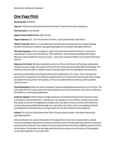 Image result for One Page Script Examples