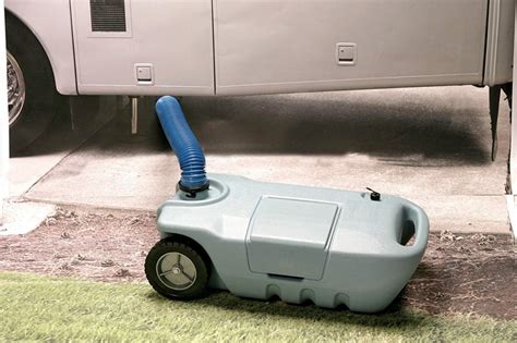 Image result for Using Portable Waste Tank for RV Dumping