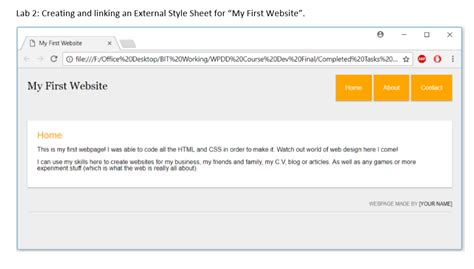 Image result for CSS External Style Sheet Example