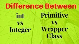 Image result for Difference Between Int and Integer Java