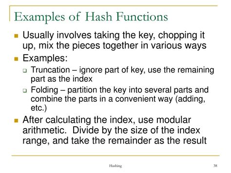 Image result for Example of a Hash Funvtion in Computer Scince