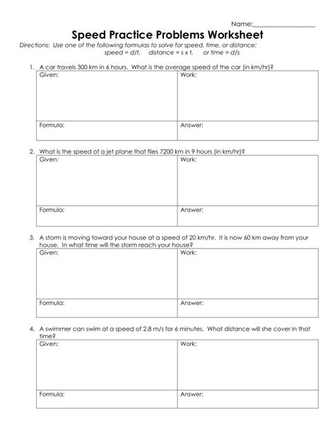 Image result for Speed Practice Problems