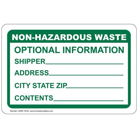 Image result for Non-Regulated Waste Label