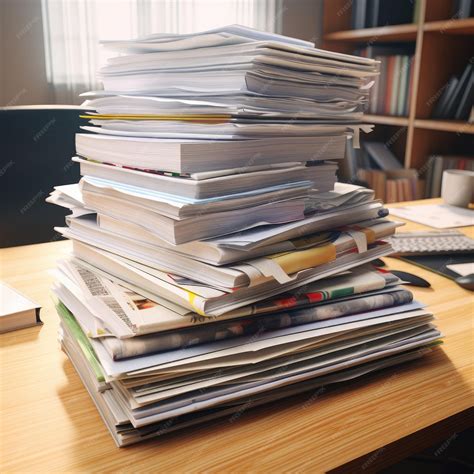 Image result for Stack of Paper by Computer