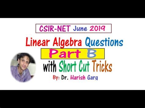 Image result for CSIR Net Linear Algebra Questions