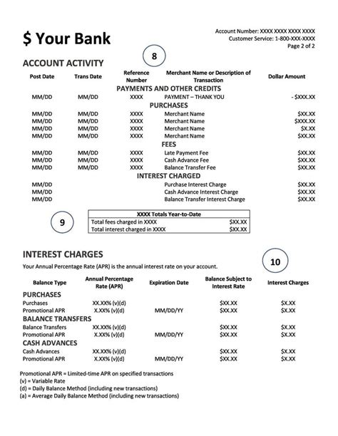 Image result for Credit Card Billing Statement Example