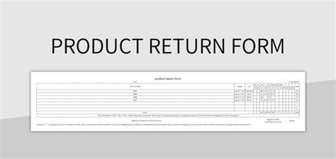 Image result for Return Form Example