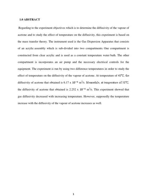 Image result for Gas Diffusion Lab Report Sample