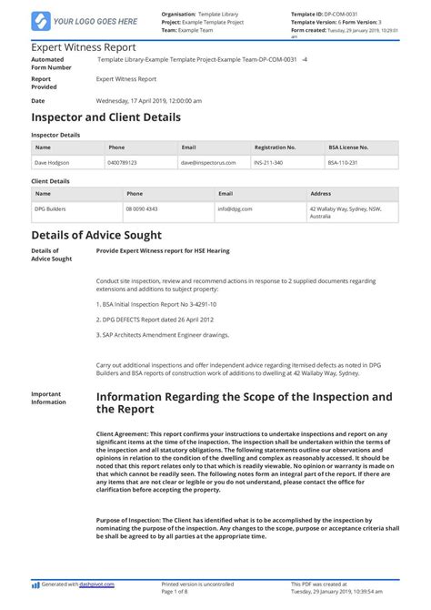 Image result for Engineering Inspection Report Example