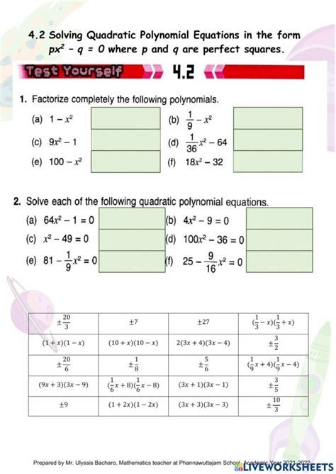 Image result for Writing Quadratic Functions Worksheet