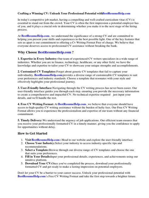 Image result for CV Writing PDF