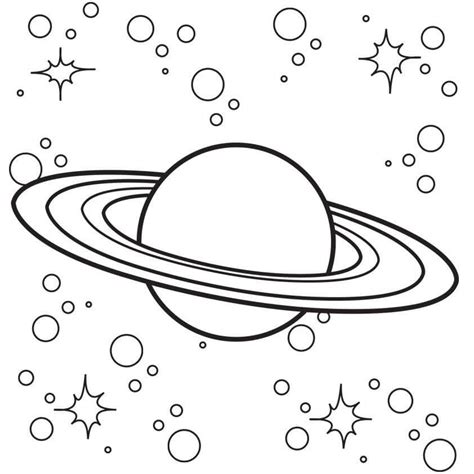 Image result for Saturn Drawing Easy Coloring