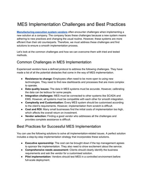 Image result for Mes Implementation Road Map