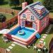 Image result for Doll House Inflatable Pool