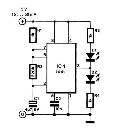 Image result for Timed Flashing Circuit without Code