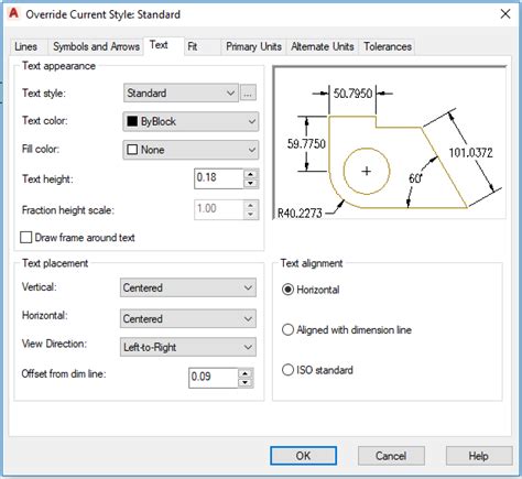 Image result for Dimension Style Manager Tab AutoCAD