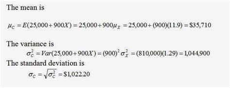 Image result for Variance of a Linear Function of a Random Variable