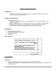 Image result for Single Phase Motor Test