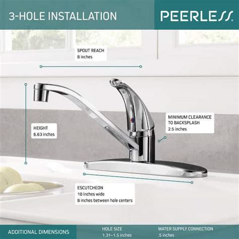 Image result for Peerless Single Handle Kitchen Faucet Leaking