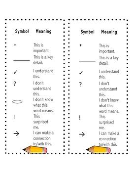 Annotation Symbols by MrsDMiddle | Teachers Pay Teachers