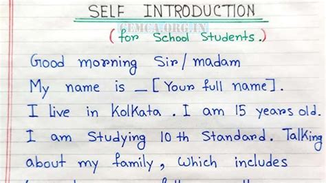 Image result for Self Introduction Sample for Students