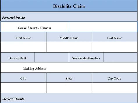 Image result for Continuing Disability Claim Form