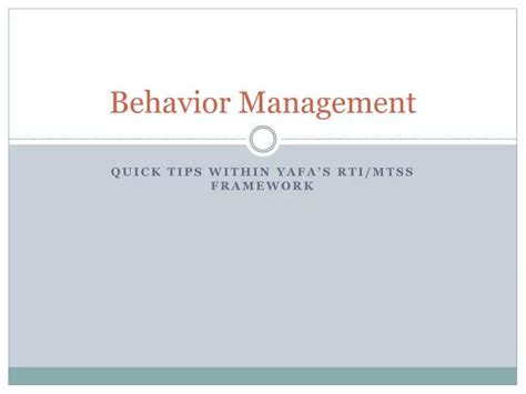 Image result for Behavior Management PowerPoint Presentation