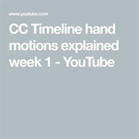 Image result for Classical Conversations Timeline Hand Motions