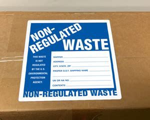 Image result for Non-Regulated Waste Label