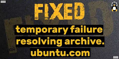Image result for Temporary Failure Resolving Security.Ubuntu.com