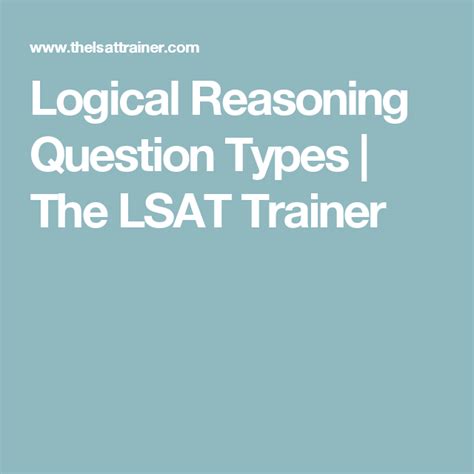 Image result for Logical Reasoning LSAT Question Types