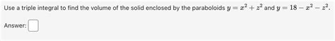 Image result for Finding the Volume of Parabloid Using Triple Integrals