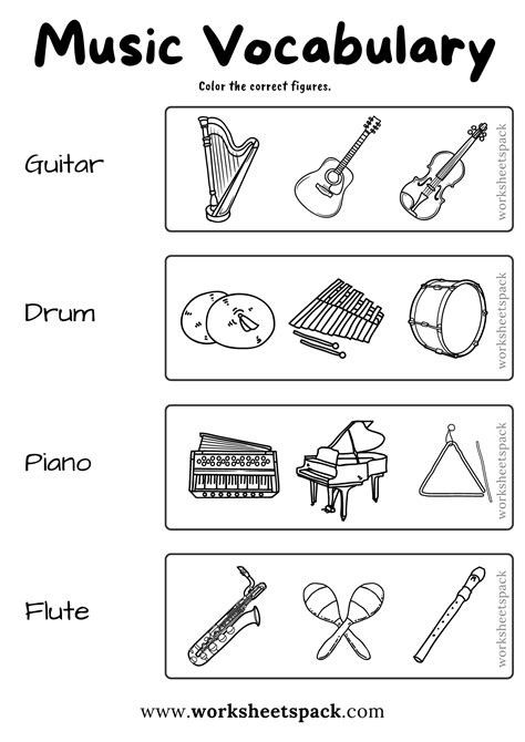 Image result for Triangle Instrument Worksheet