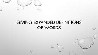 Image result for Giving Expanded Definitions of Words