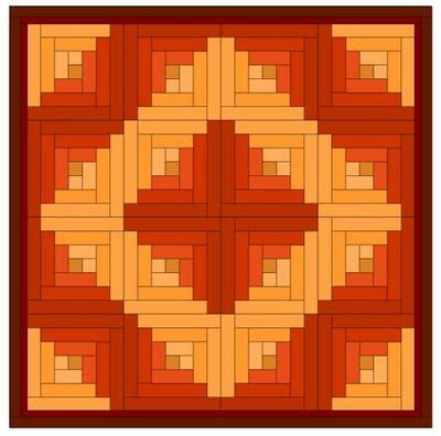 Image result for Log Cabin Quilt Block Tutorial