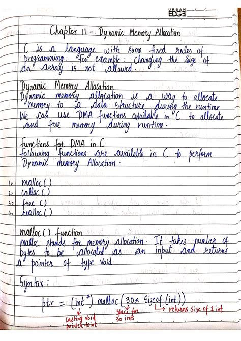 Image result for Dyanamic Memory Allocation of Array 1D