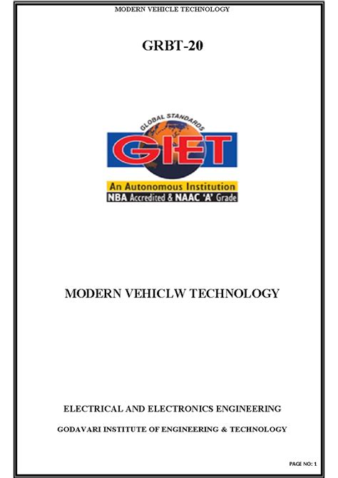Image result for Vehicle Technology Notes Module 1